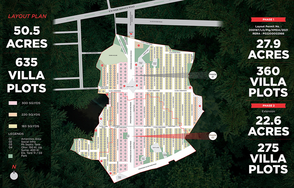 Residential Villa Plots for Sale in Shamirpet Hyderabad